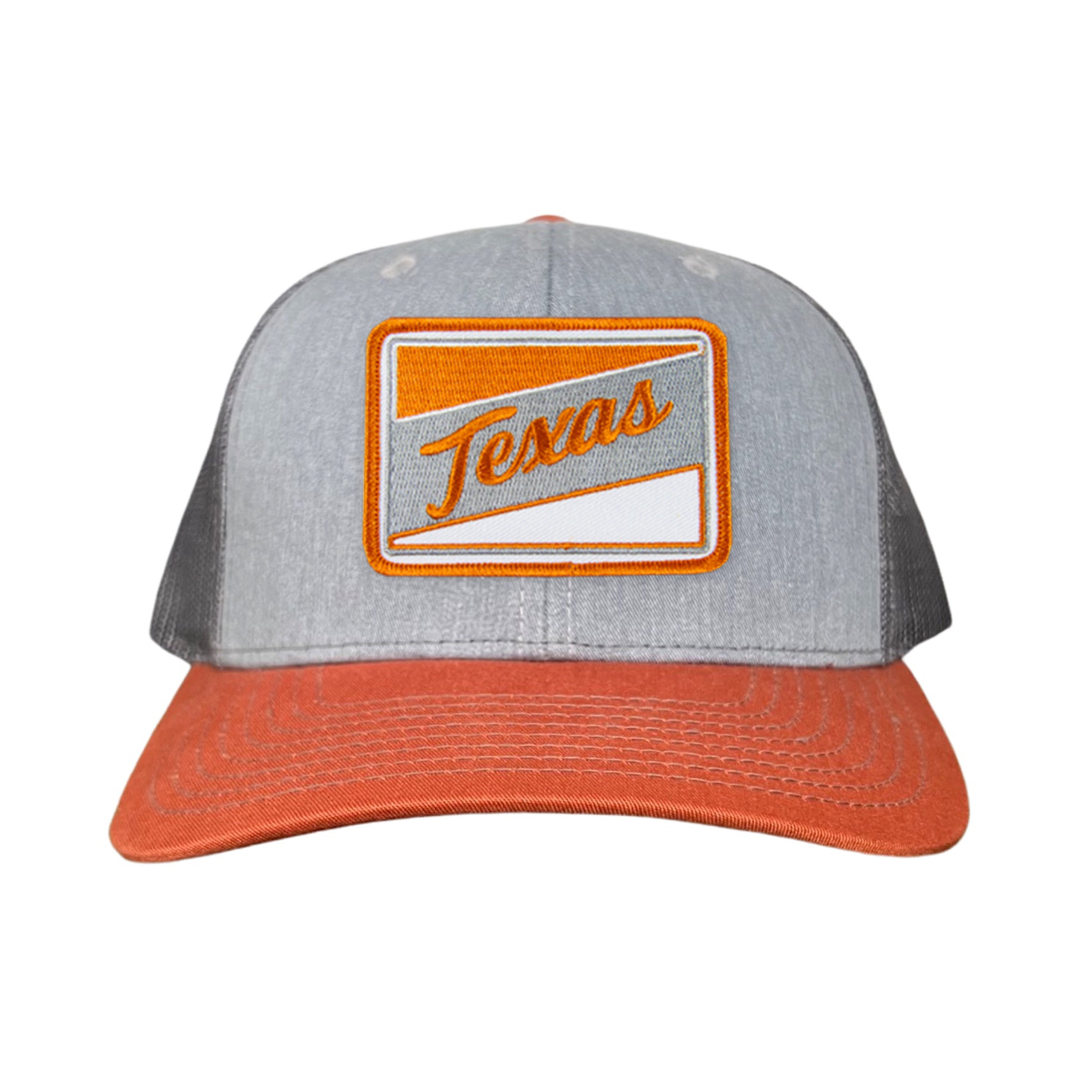 Texas Longhorns Retro Texas Script Square Patch / Curved Bill Mesh Sna ...