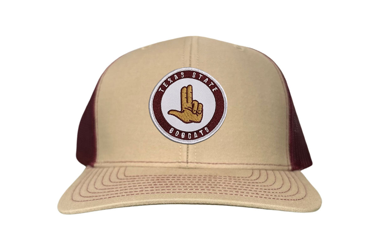 Texas State State of Texas / 2 Finger Patch / Gold Maroon / Hats / TXS ...