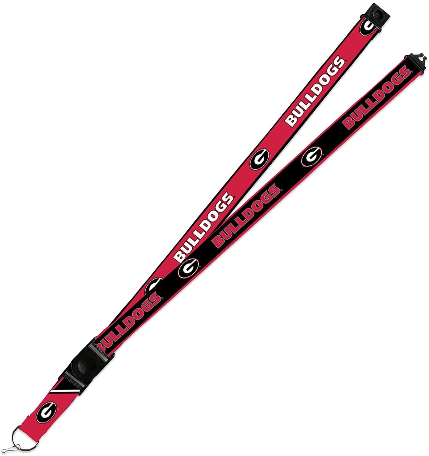 Georgia Bulldogs Lanyard Keychain 2-sided Breakaway Clip University of ...