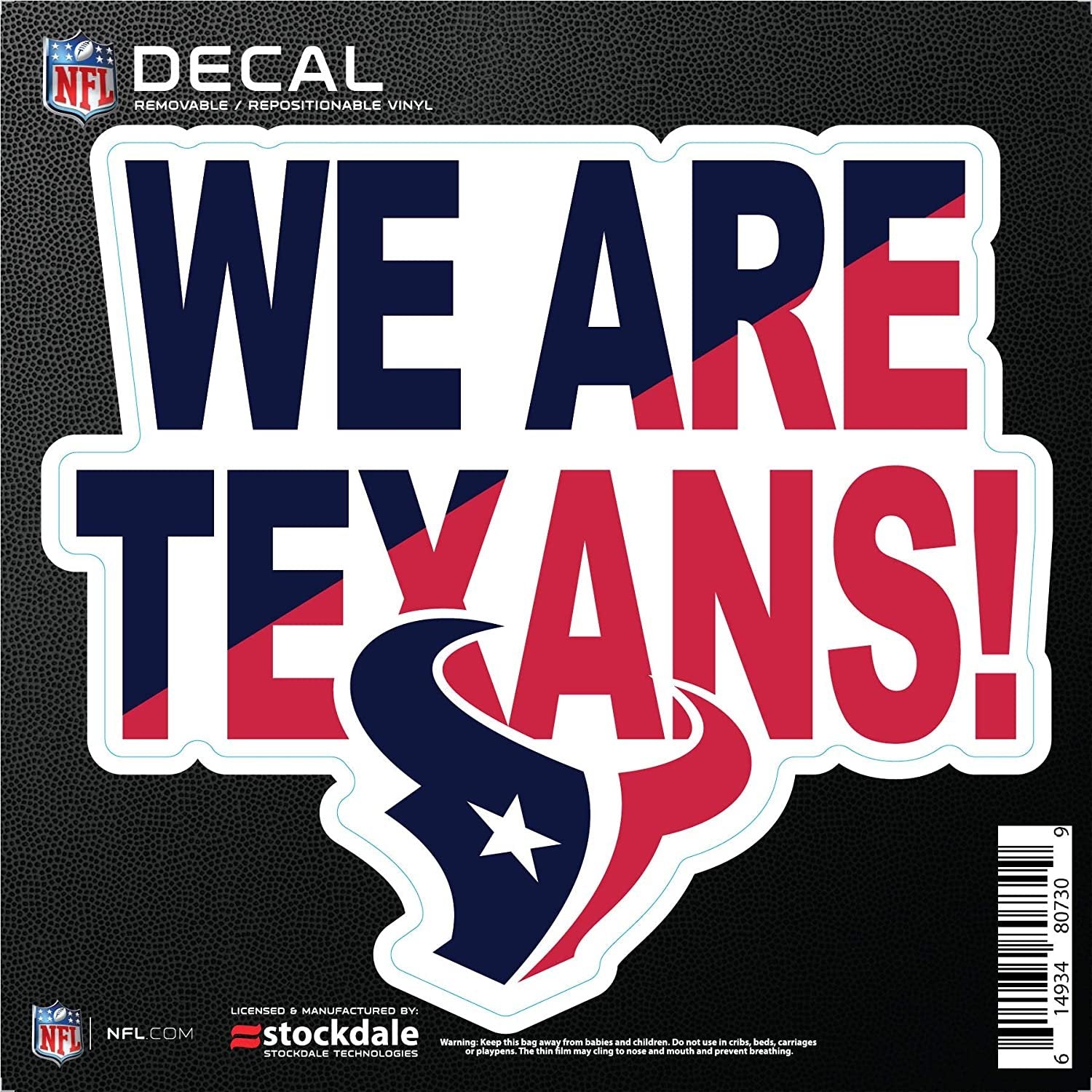 Houston Texans 6 Inch Decal Sticker, Flat Vinyl, Die Cut, Slogan Desig ...