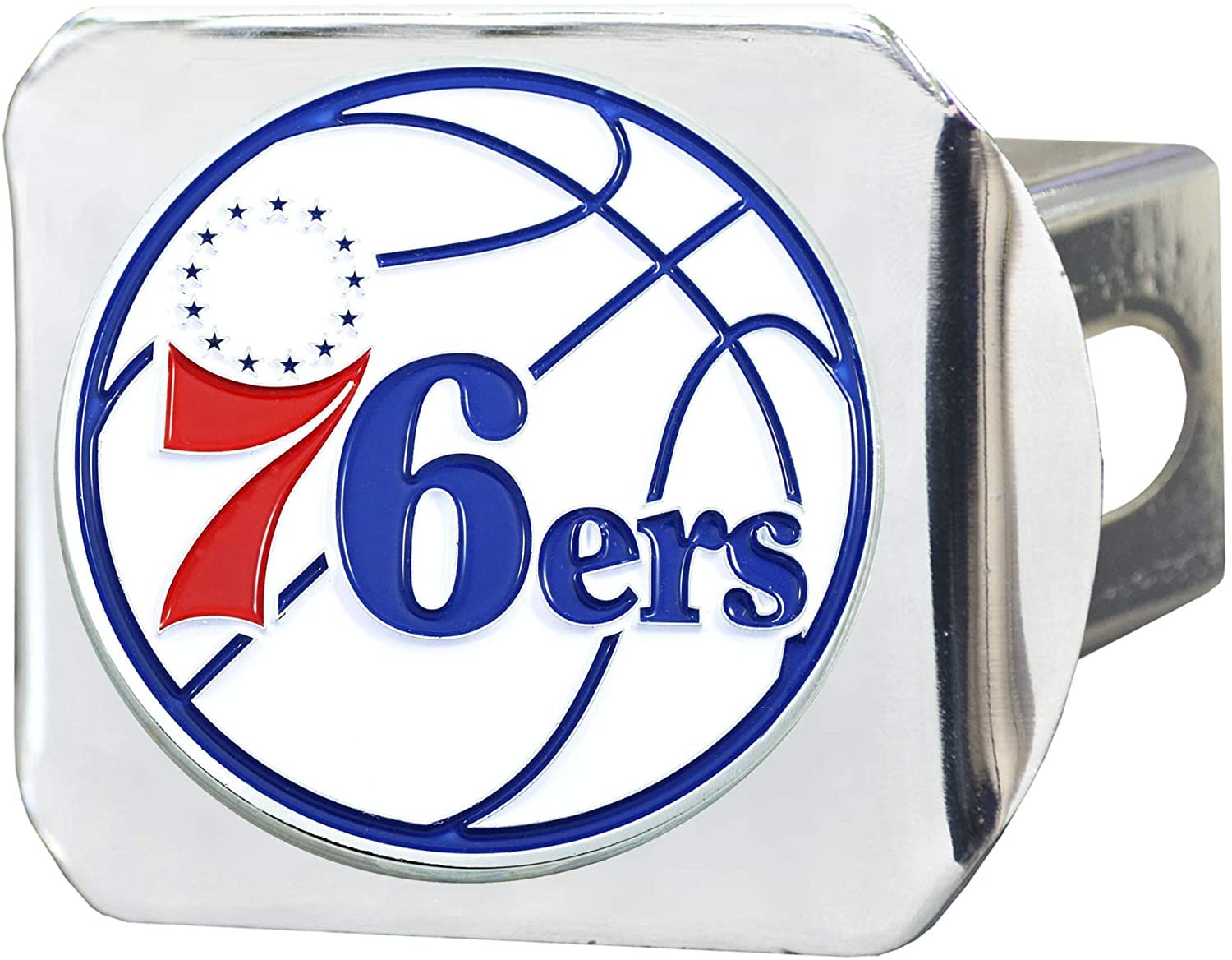 Philadelphia 76ers Hitch Cover Solid Metal with Raised Color Metal Emb ...