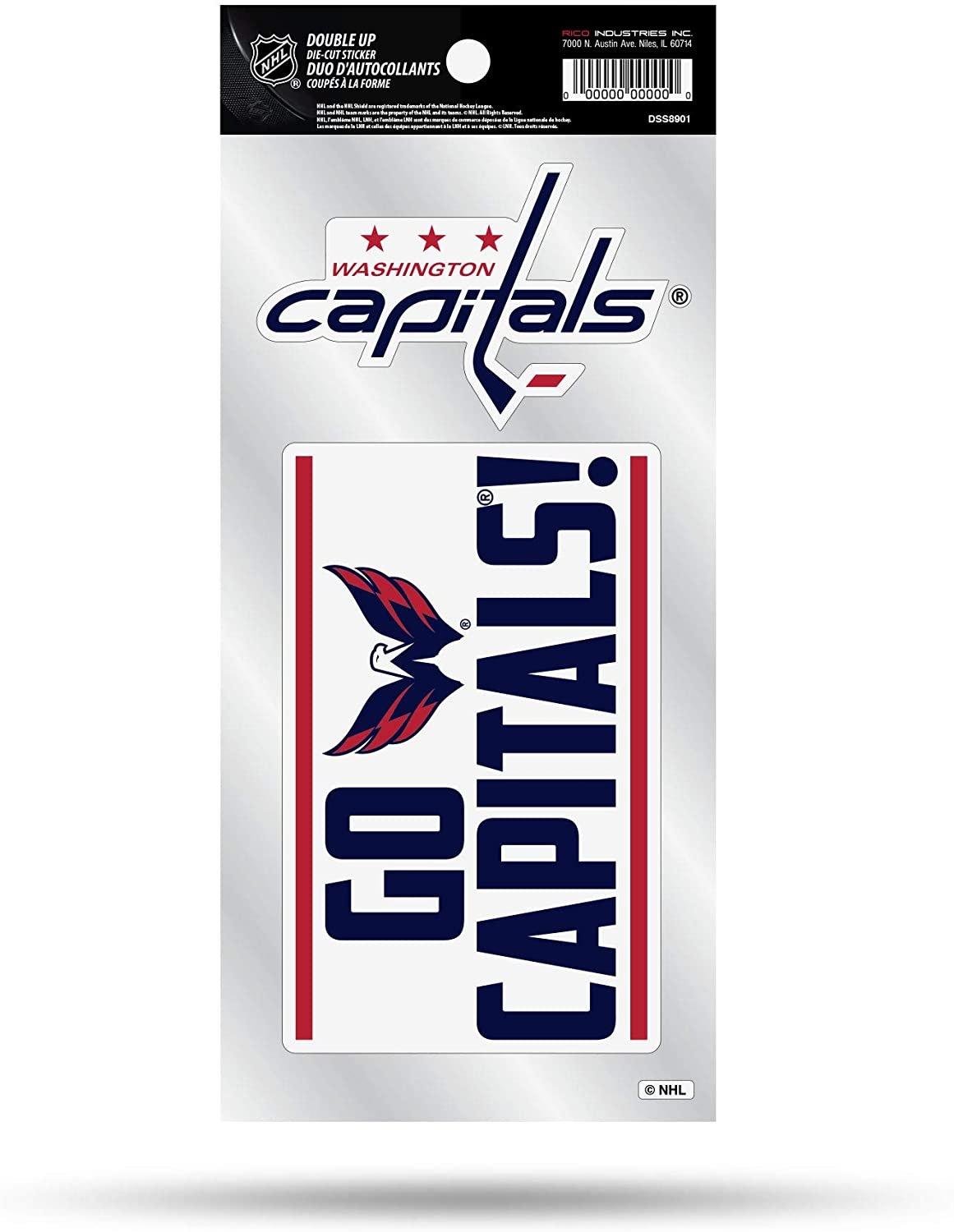 Washington Capitals Double Up Die Cut 2-Piece Sticker Sheet – Last ...