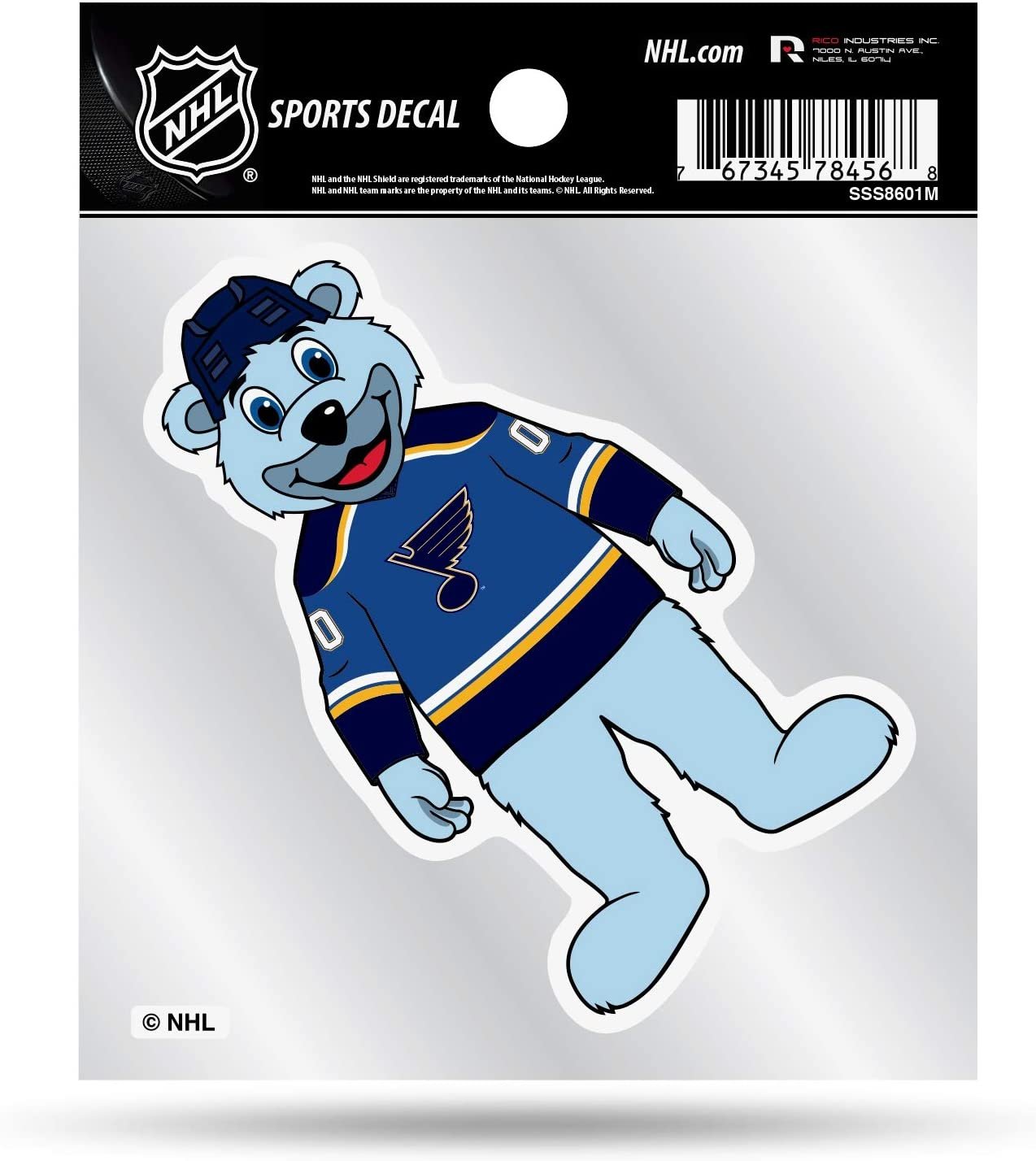 St Louis Blues 4x4 Decal Sticker Mascot Logo Premium with Clear Backin ...