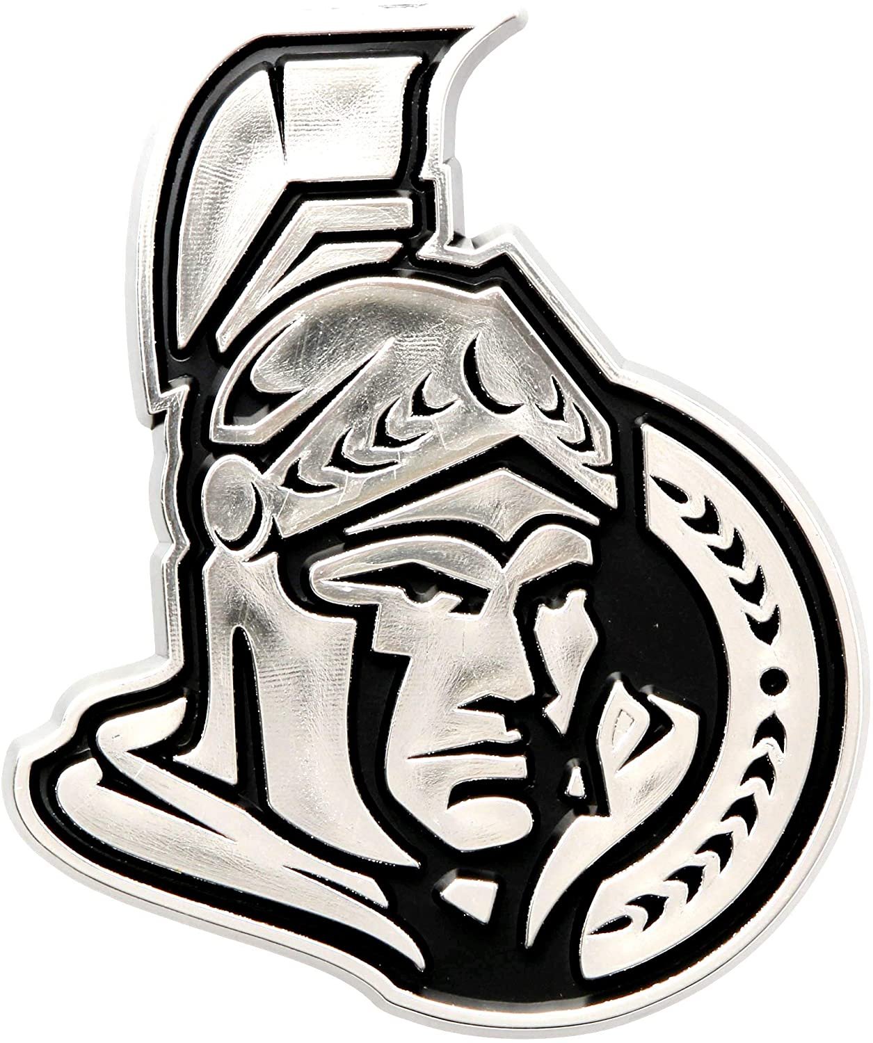 Ottawa Senators Premium Solid Metal Raised Auto Emblem, Shape Cut, Adh ...