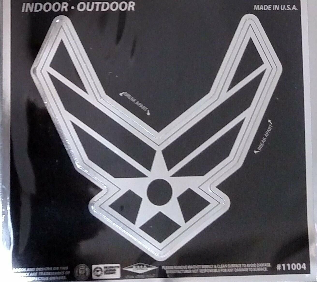 US Air Force 6 Inch Decal Sticker, Metallic Chrome Shimmer Design, Uni ...