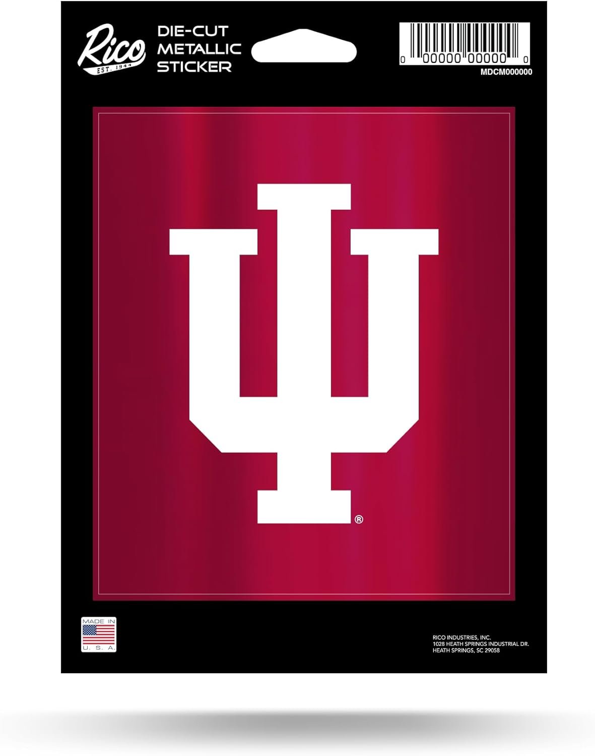 Indiana University Hoosiers 5 Inch Die Cut Decal Sticker, Metallic Shi ...