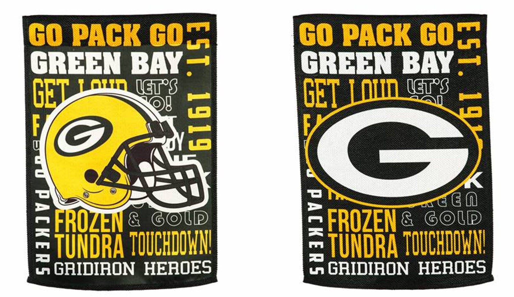 Green Bay Packers Premium Double Sided Banner Flag 28x44 Inch Fan Rule ...