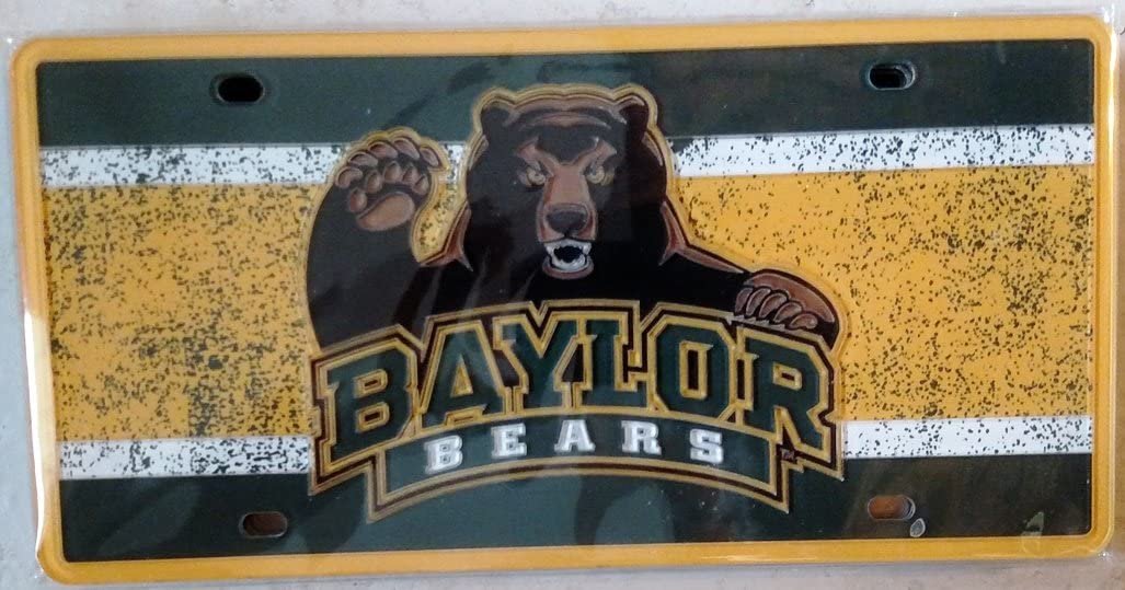 Baylor University Bears Premium Laser Tag License Plate, Mirrored Acry ...