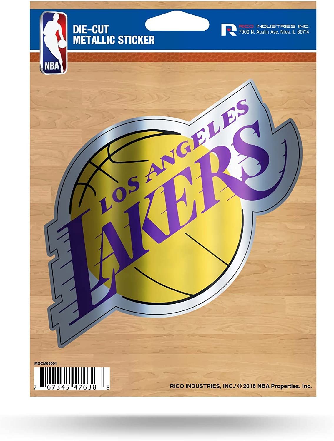 Los Angeles Lakers 5 Inch Decal Sticker, Color Metallic Shimmer Design ...