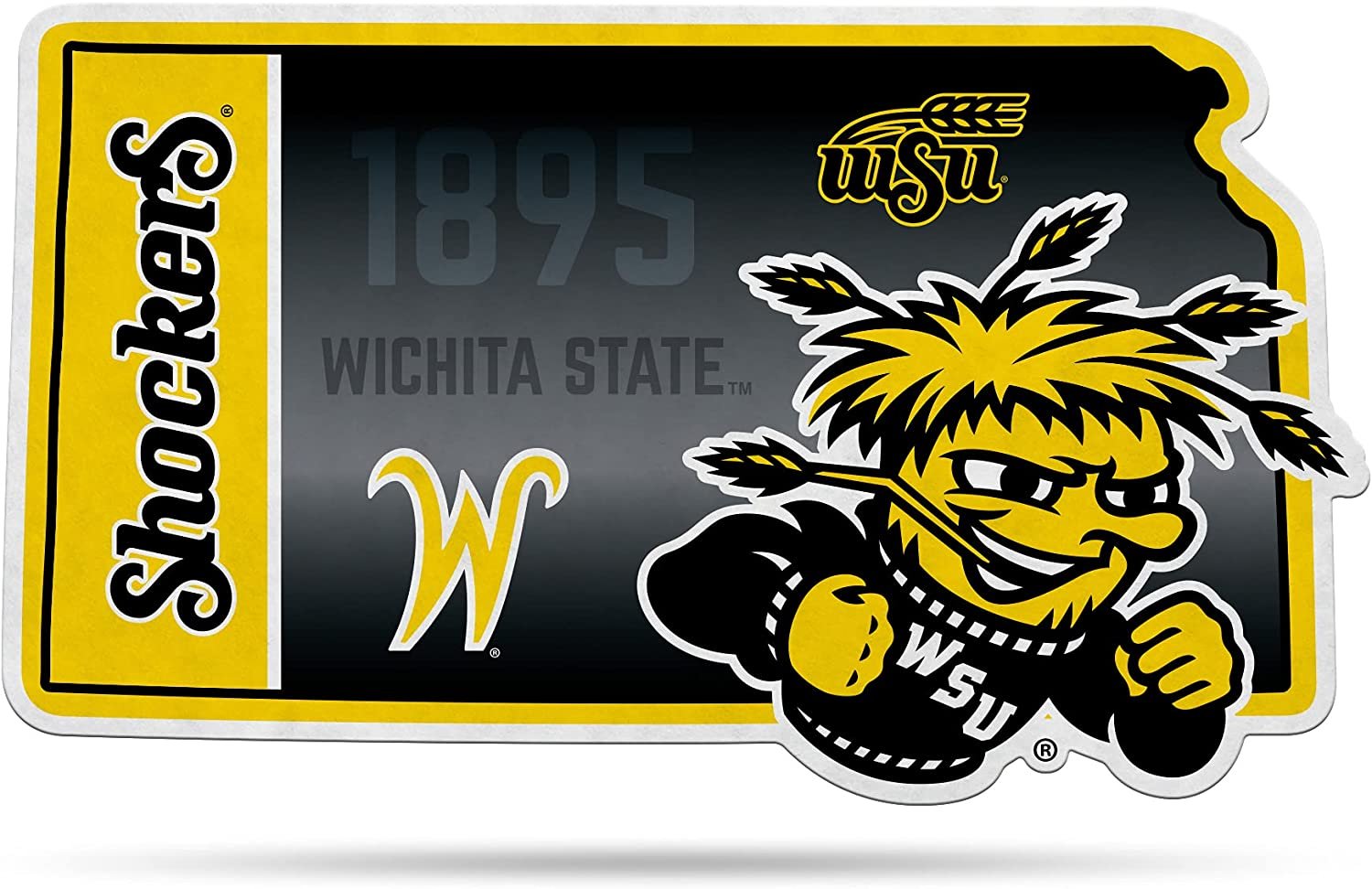 Wichita State Shockers Pennant State Shape 18 Inch Soft Felt Universit ...