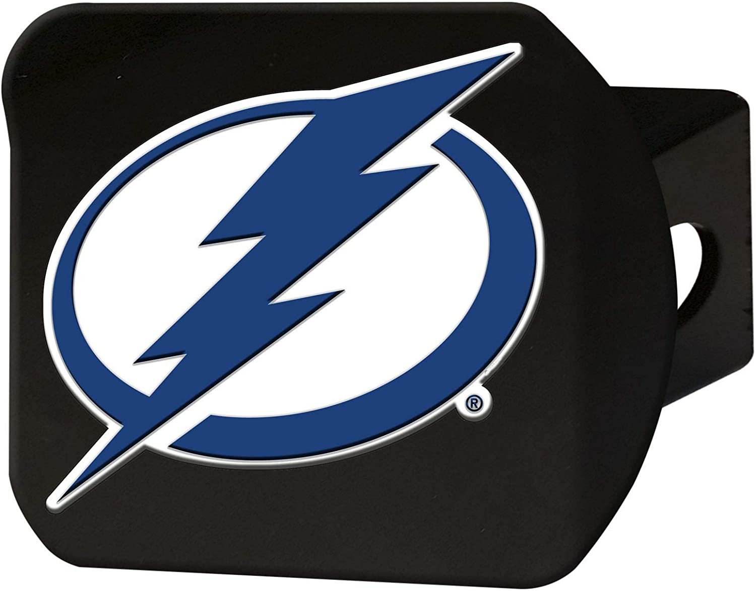 Tampa Bay Lightning Solid Black Metal Hitch Cover with Color Metal Emb ...