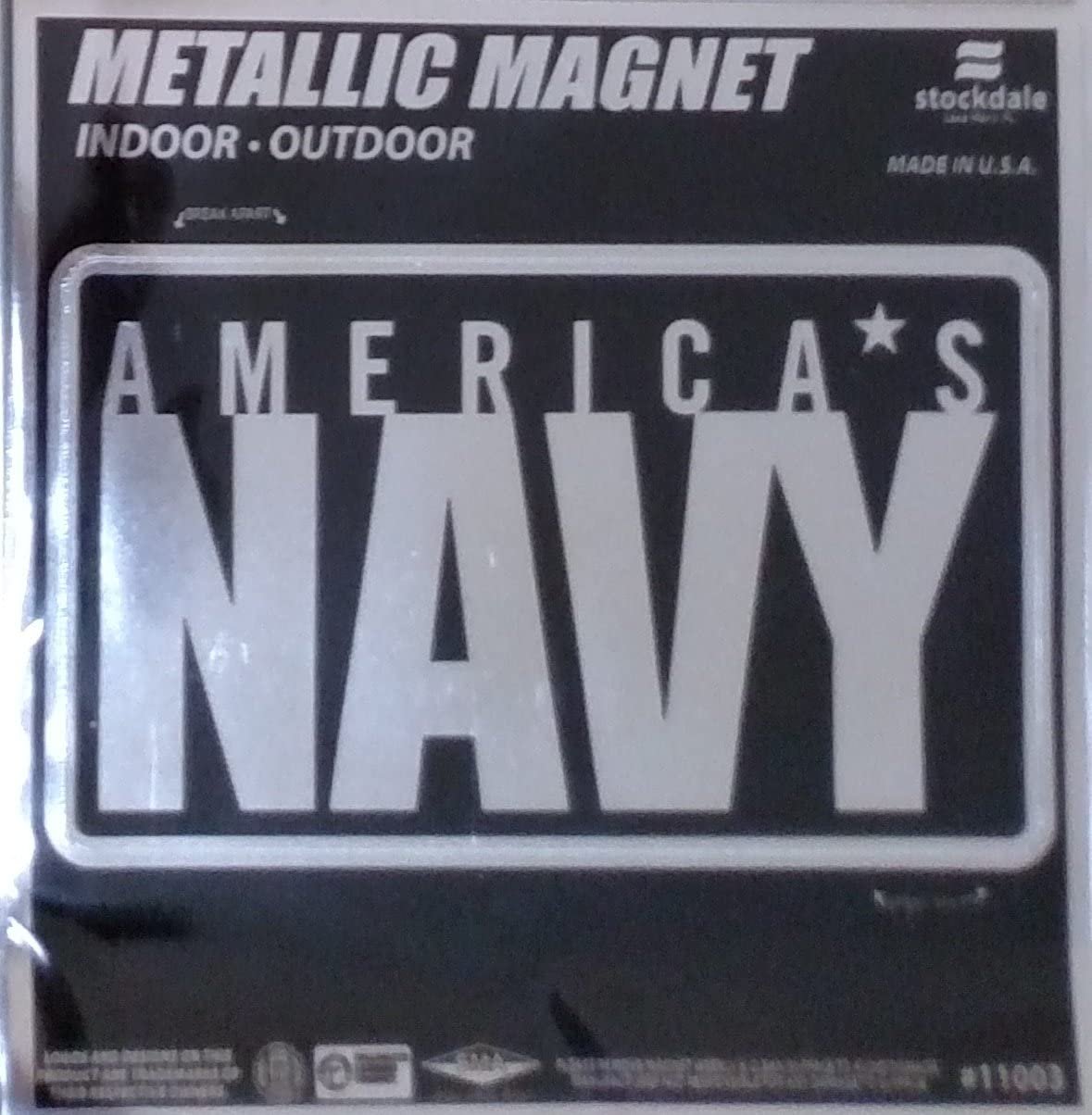 U.S. Navy 6 Inch Magnet, Metallic Chrome Shimmer Design, Auto Home, Un ...