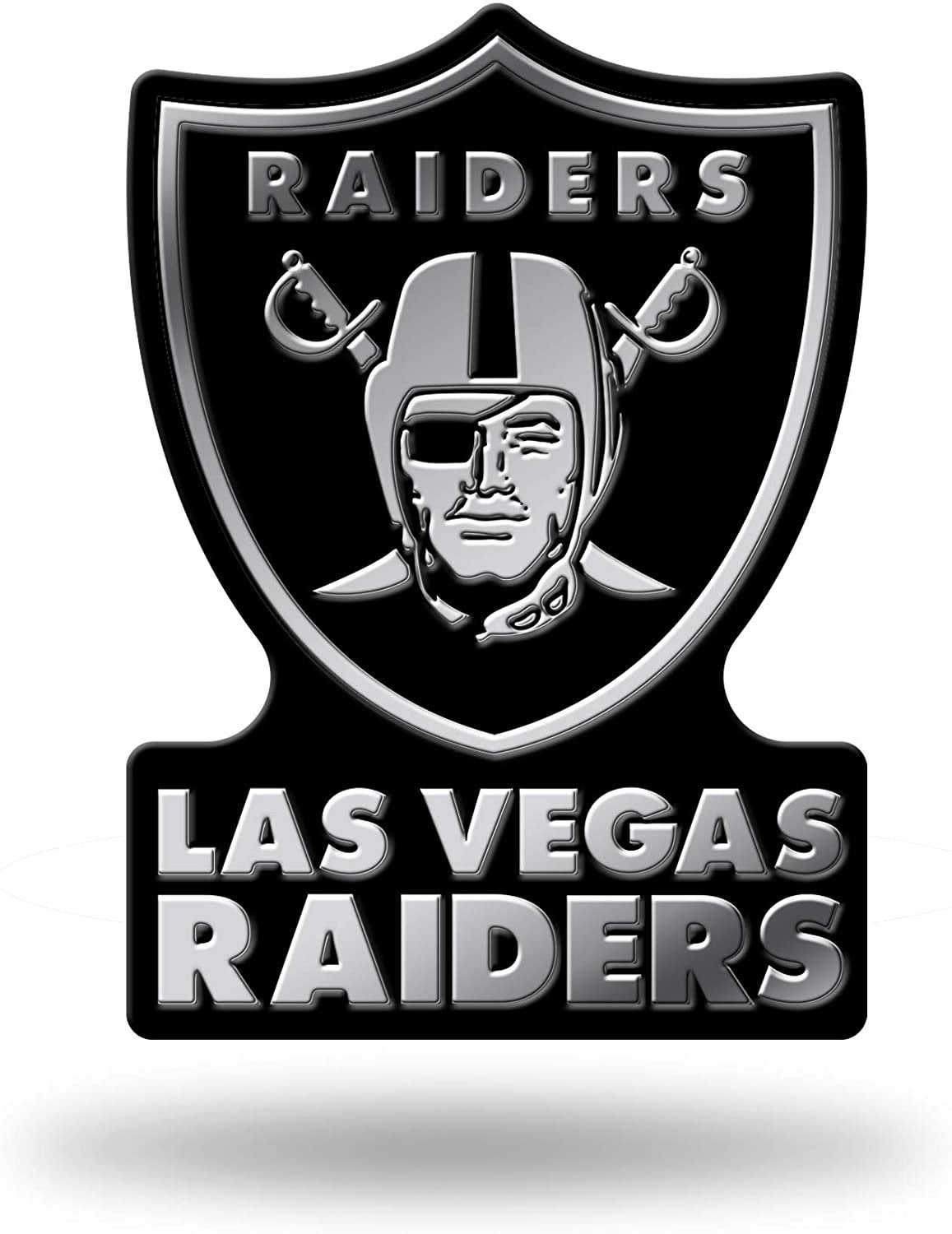 Las Vegas Raiders Auto Emblem, Silver Chrome Color, Raised Molded Plas ...