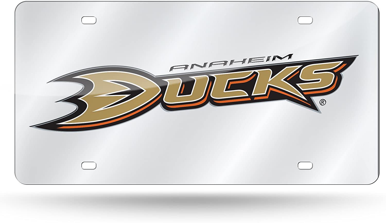 Anaheim Ducks Premium Laser Cut Tag License Plate, Mirrored Acrylic In ...