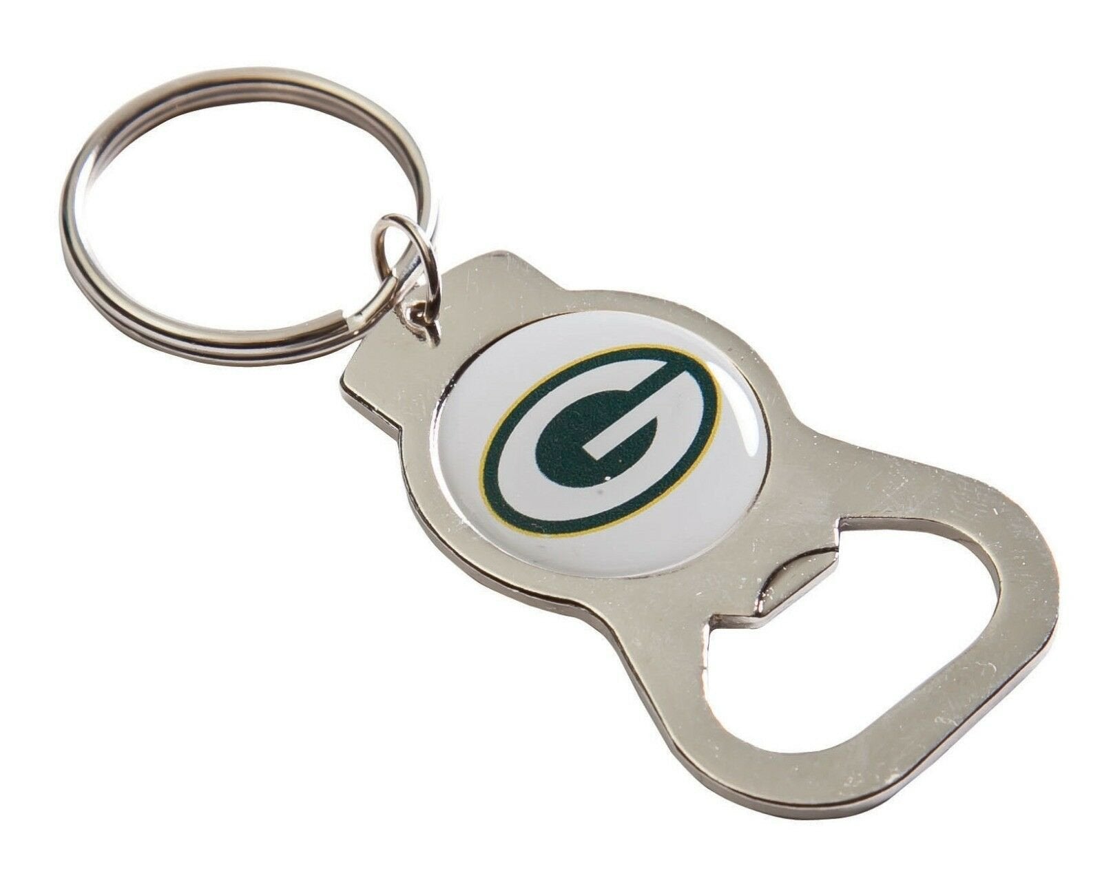 Green Bay Packers Premium Solid Metal Bottle Opener Keychain, Silver K ...