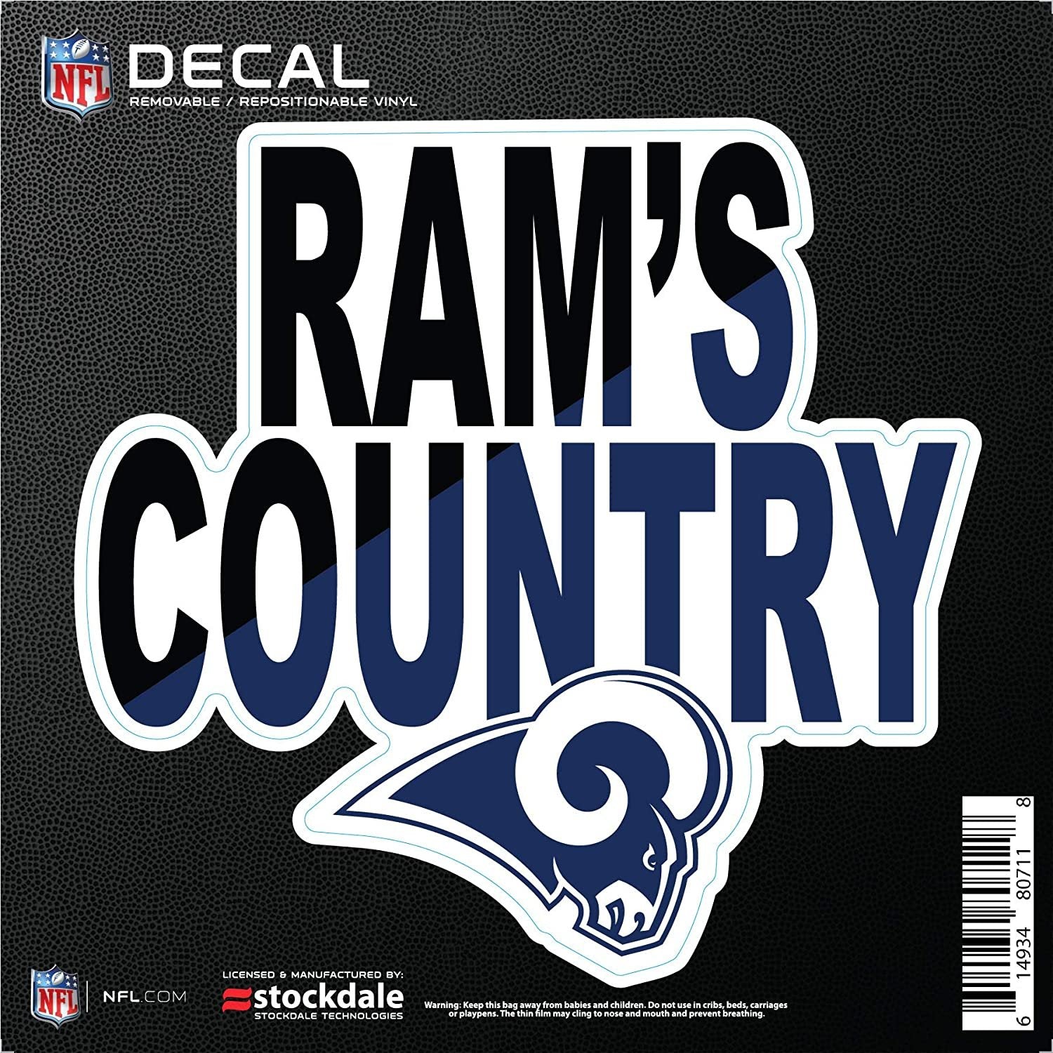 Los Angeles Rams 6 Inch Decal Sticker, Flat Vinyl, Die Cut, Slogan Des ...