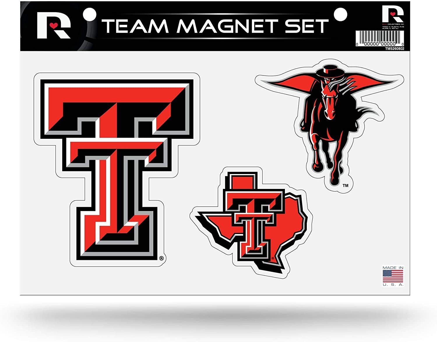 Texas Tech Red Raiders Multi Magnet Sheet Shape Cut 8x11 Inch Universi ...